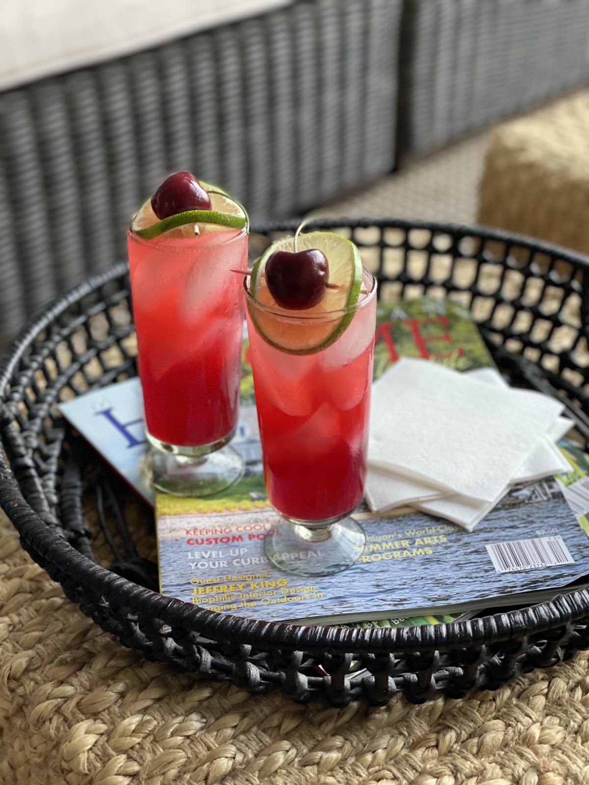 Sour-Cherry Gin Slings - A Life Unfolding