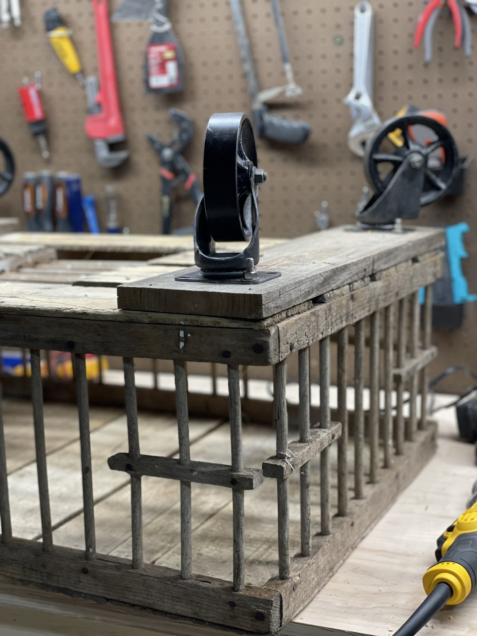 DIY Coffee table from a vintage chicken crate. - A Life Unfolding