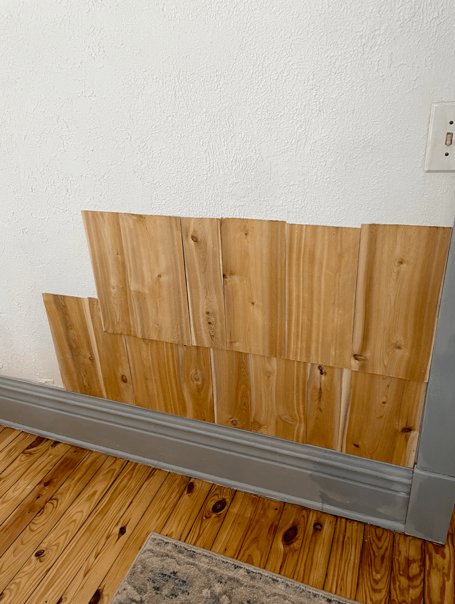 How to use cedar shake as a cottage style accent wall - A Life Unfolding
