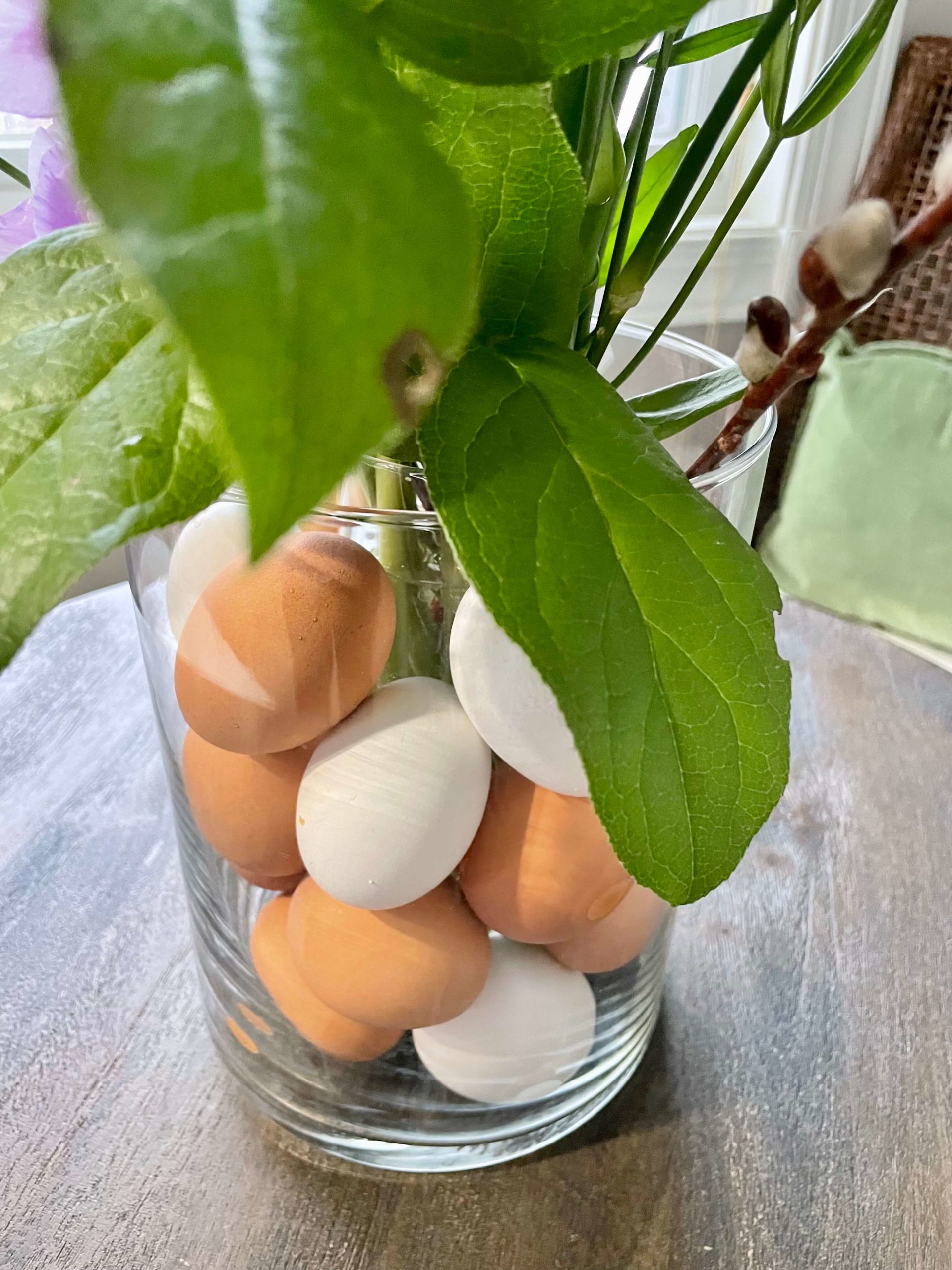 Fresh flowers and Easter Eggs Arrangement - A Life Unfolding