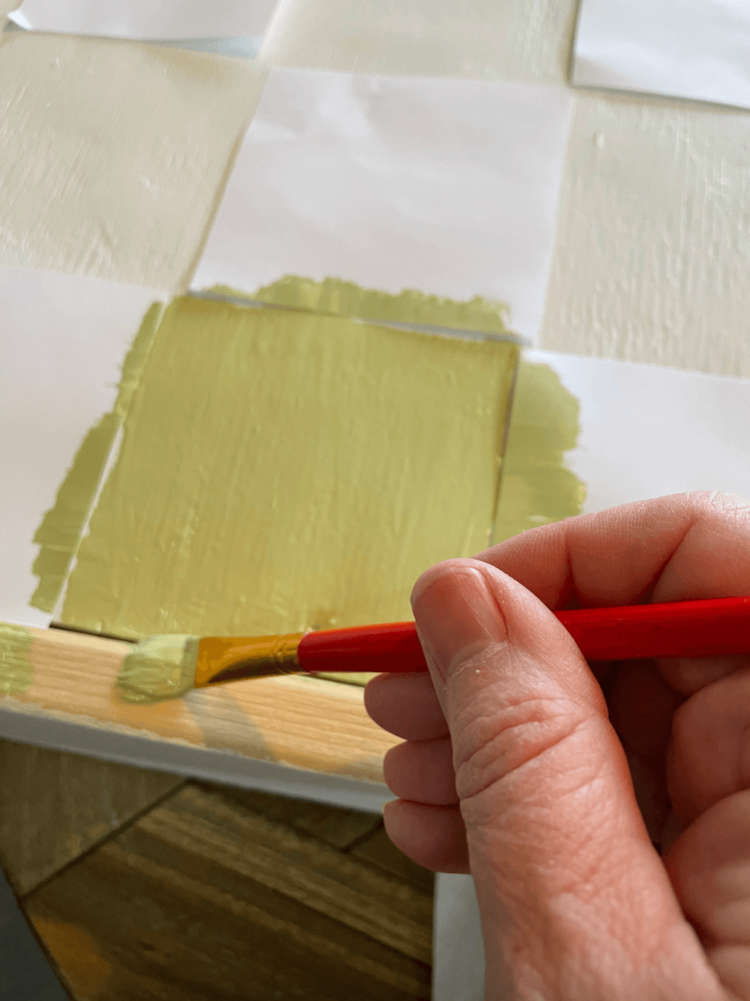 I made the cutest checkerboard table for the patio! - A Life Unfolding