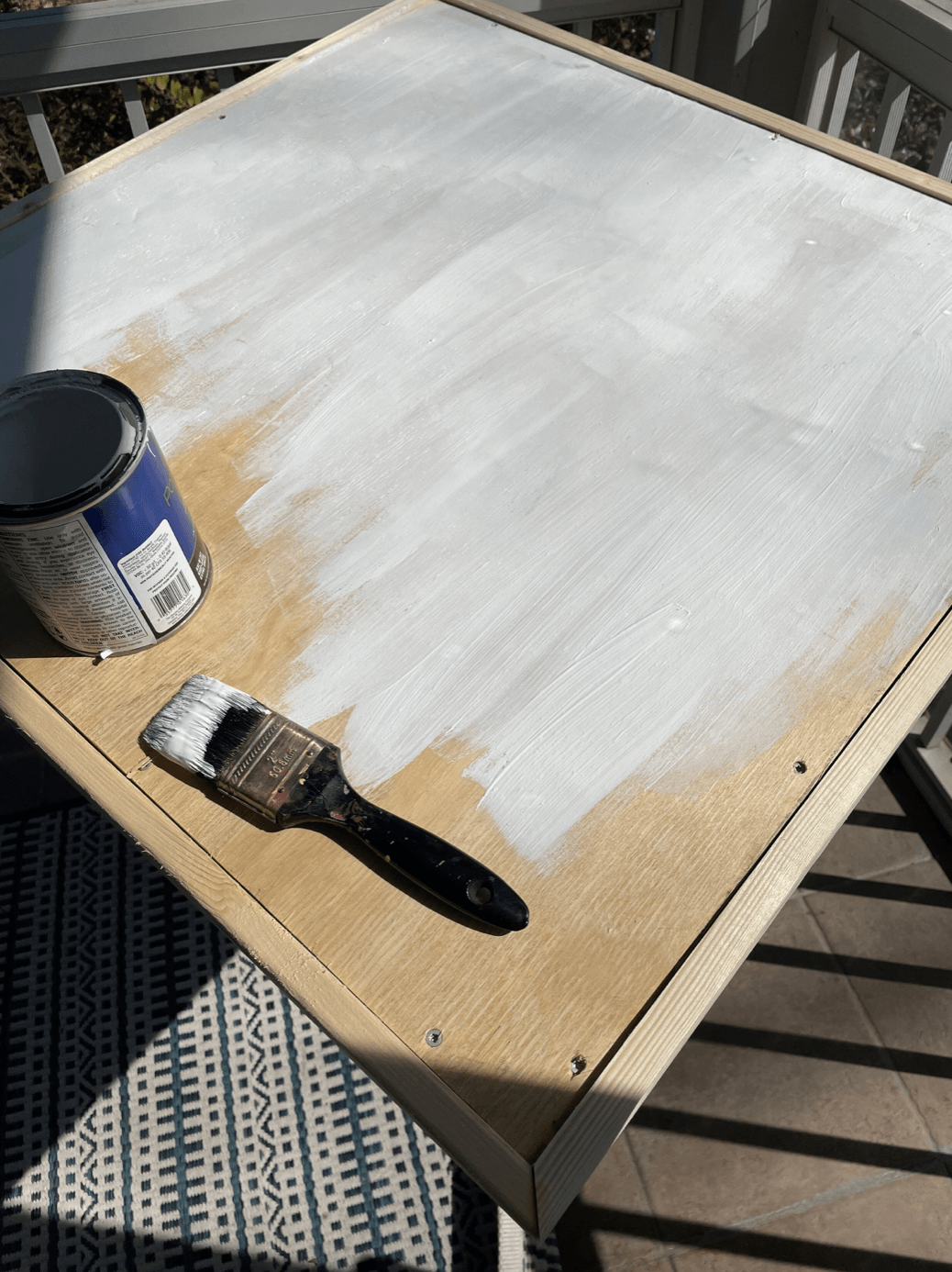 I made the cutest checkerboard table for the patio! - A Life Unfolding
