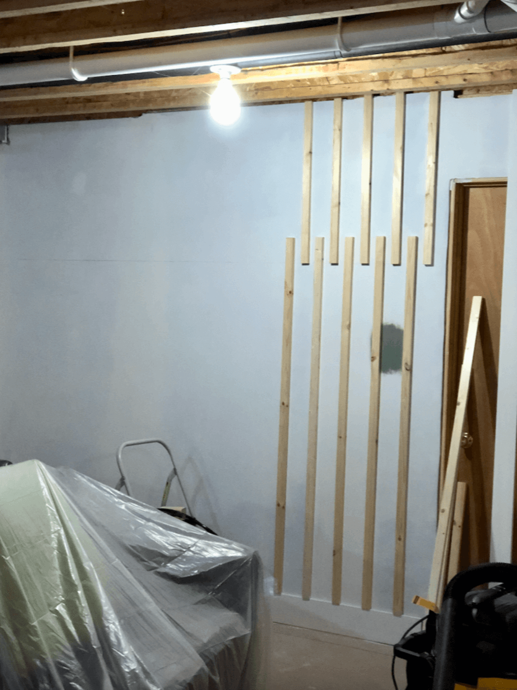 A DIY Mid-Century modern wood accent wall - A Life Unfolding