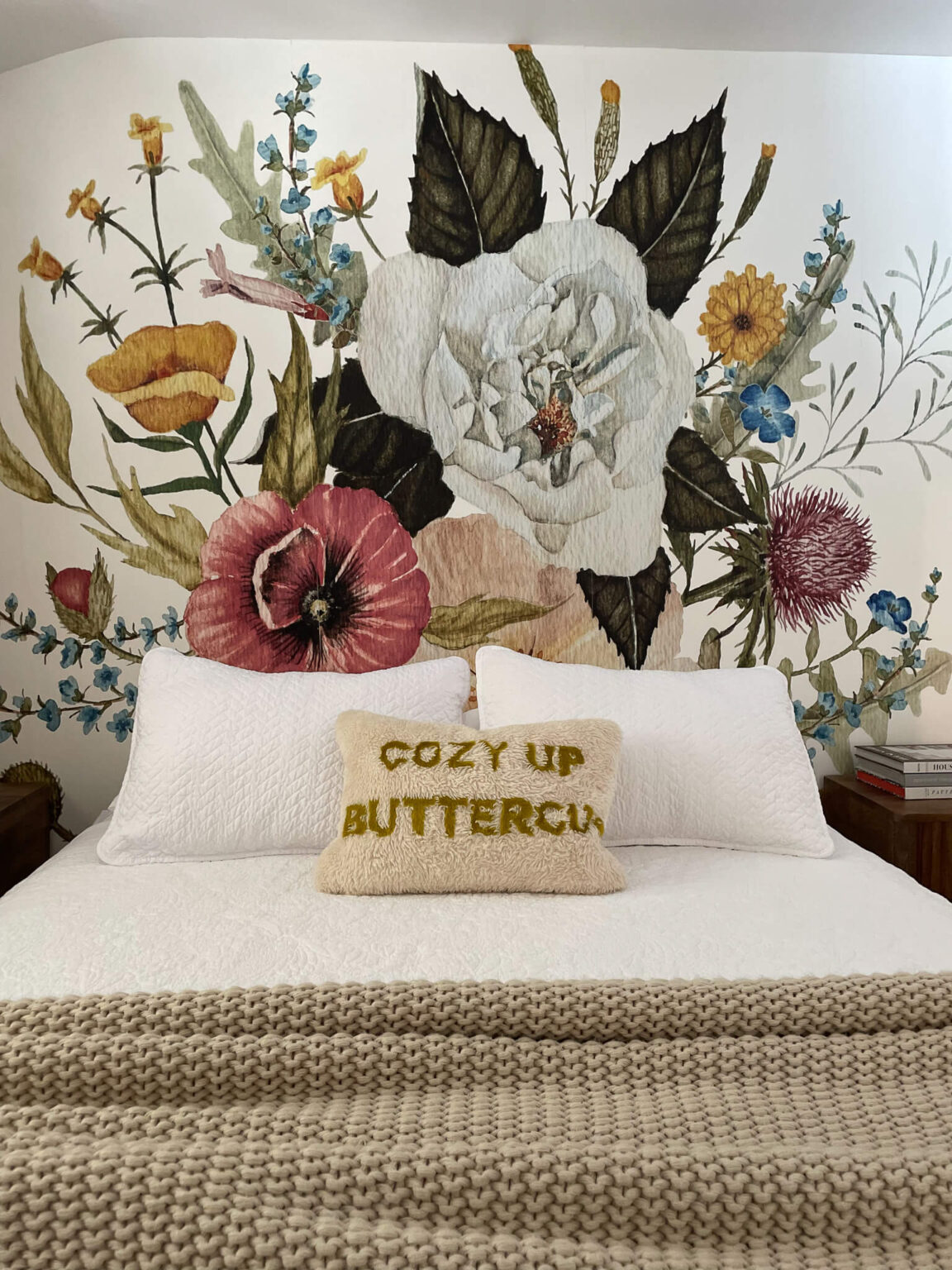 Hanging a Wall Mural in a bedroom. - A Life Unfolding
