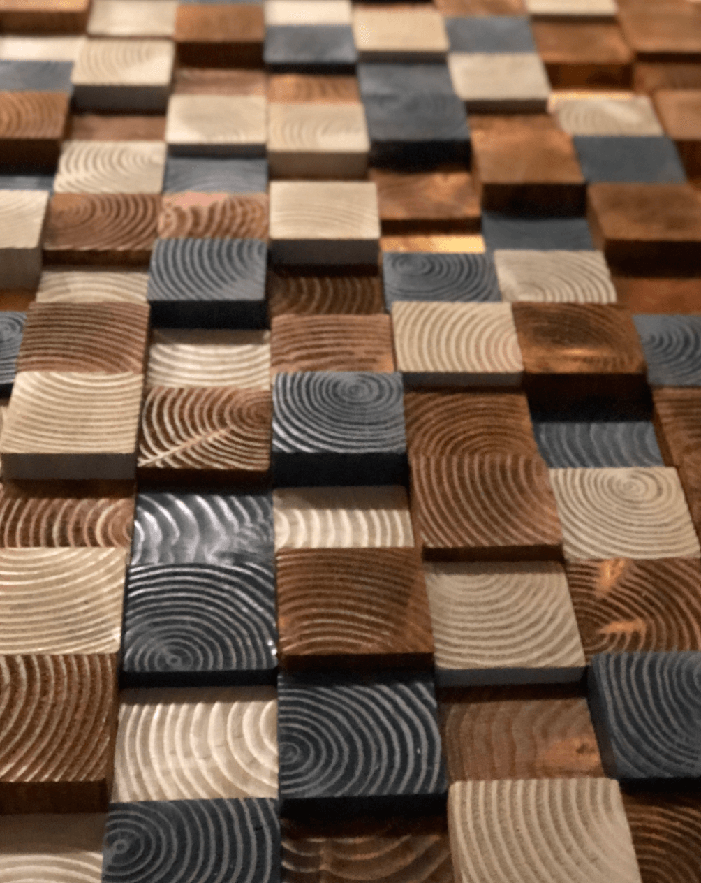 Wood block Headboard DIY - A Life Unfolding