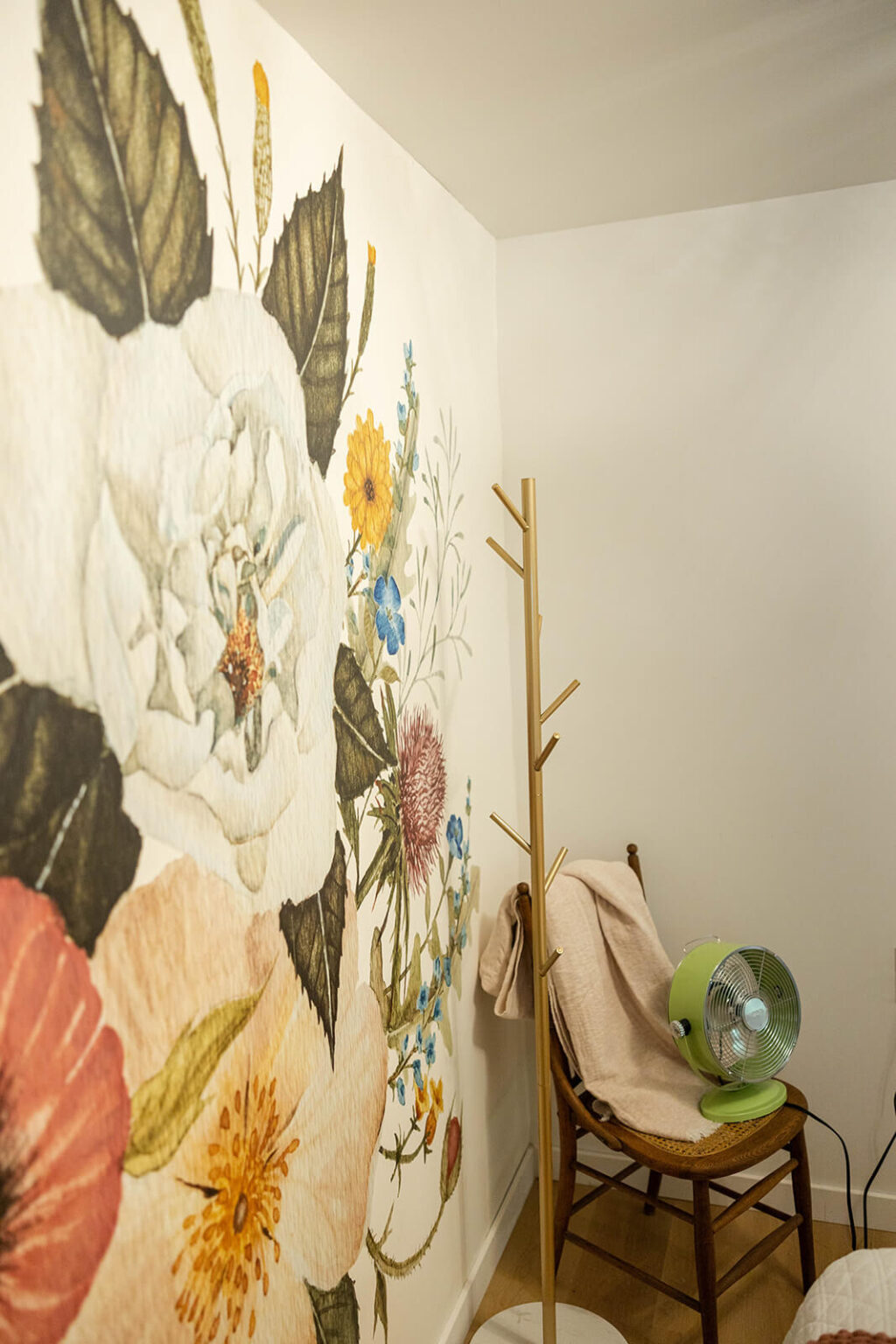 Hanging a Wall Mural in a bedroom. - A Life Unfolding