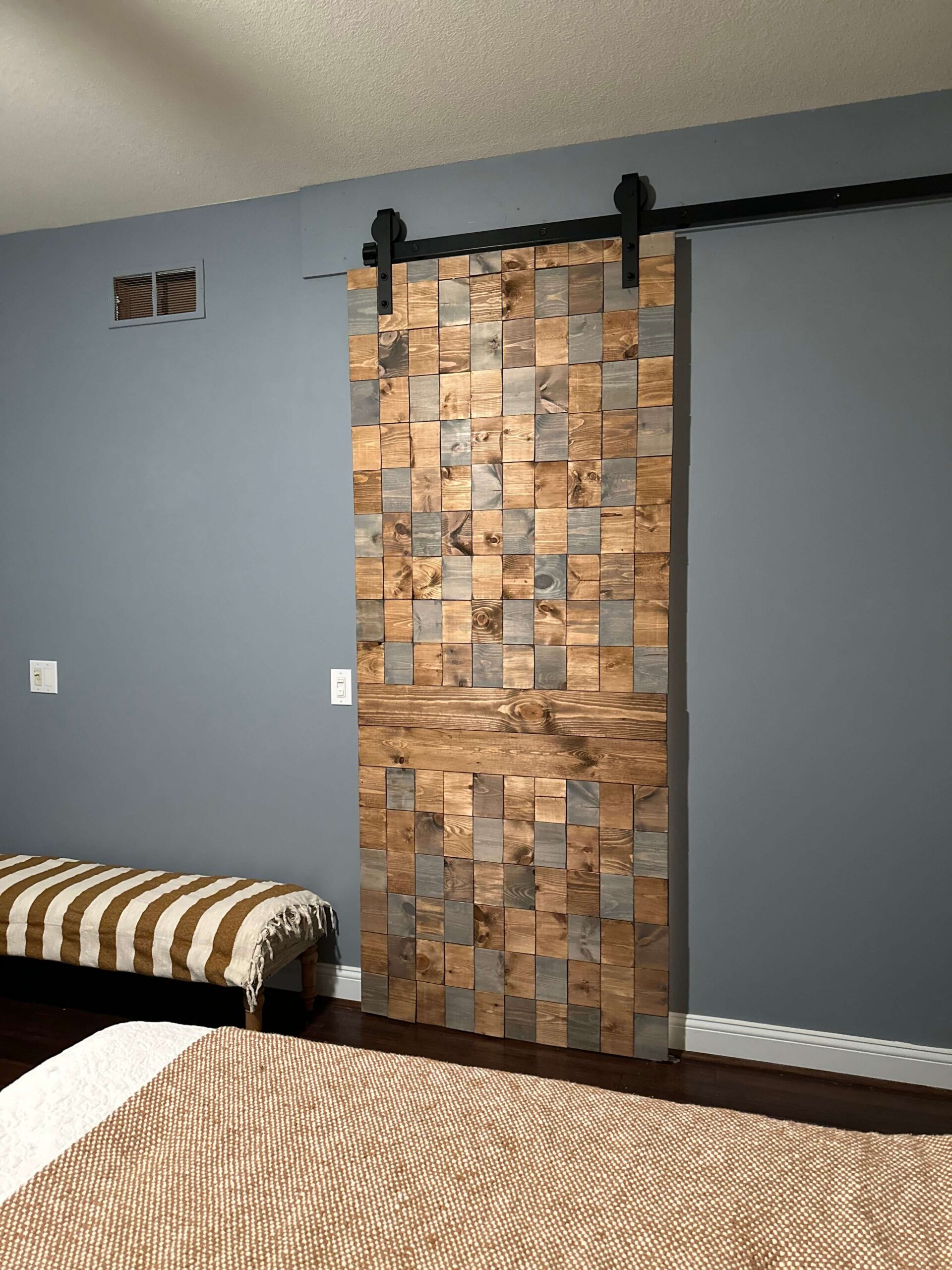 DIY Wood Block Sliding Door - A Life Unfolding