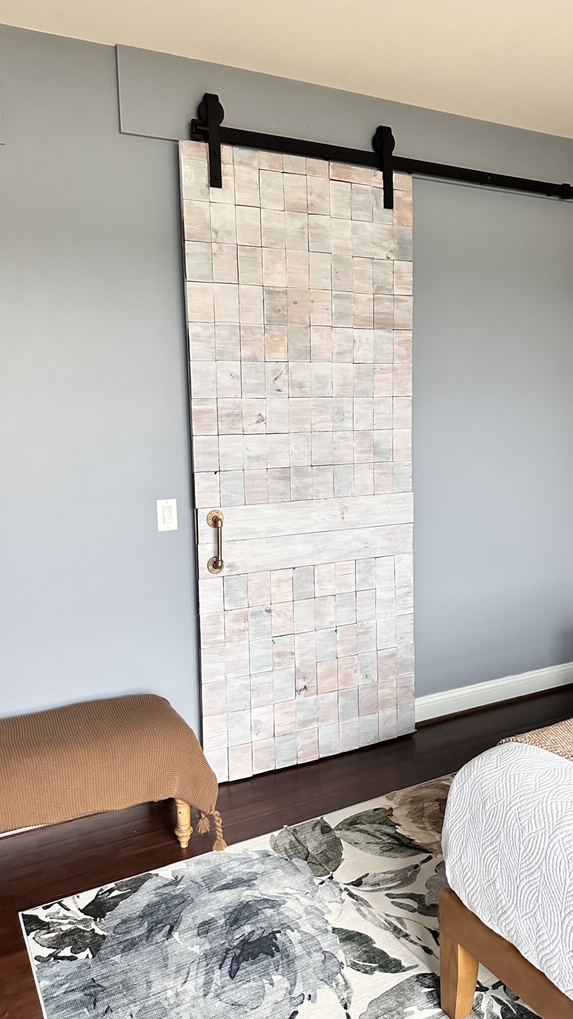 DIY Wood Block Sliding Door - A Life Unfolding