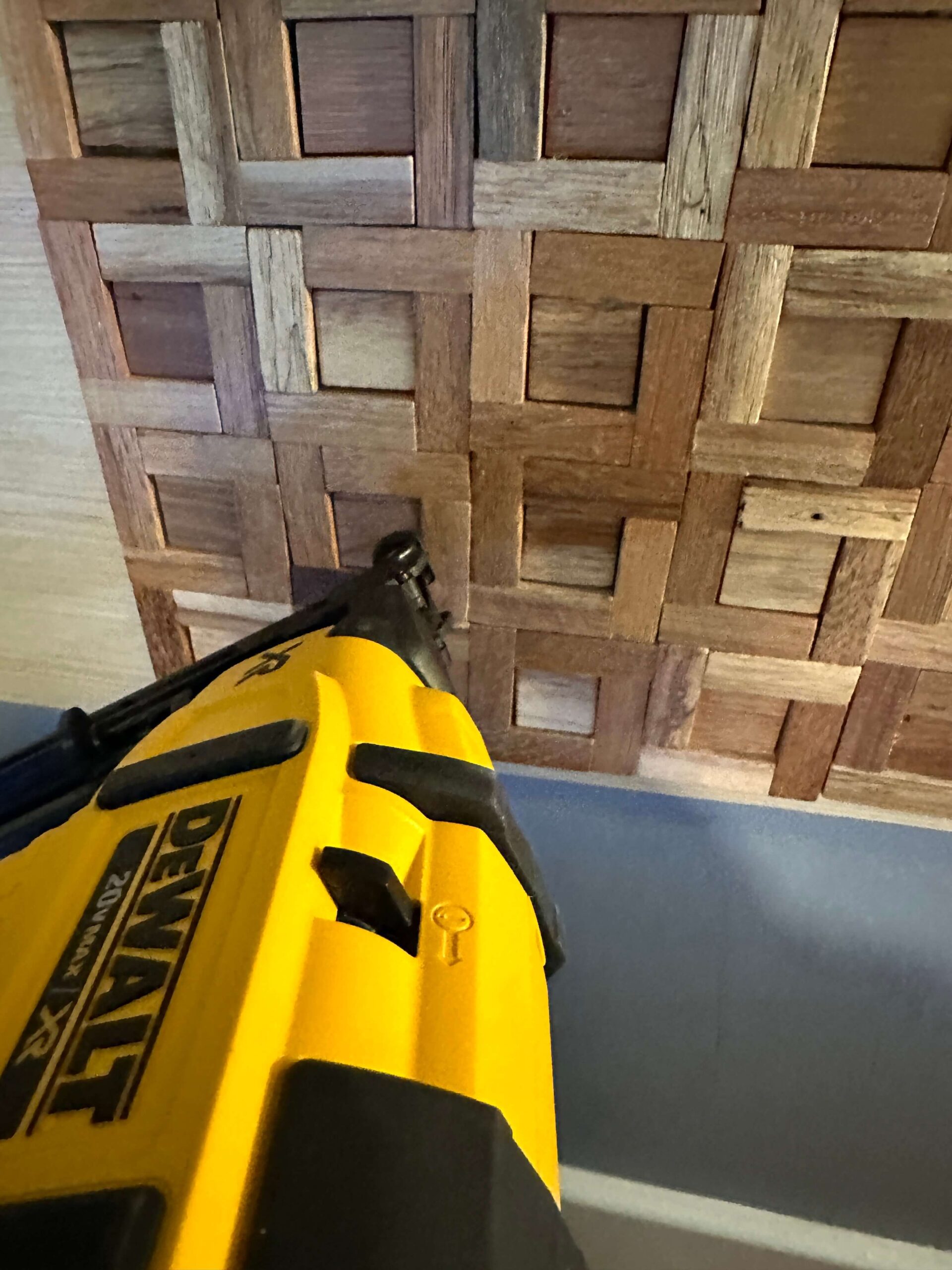 An Easy DIY Headboard Made from Wood Tiles - A Life Unfolding
